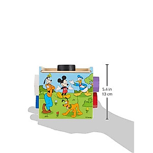 Melissa & Doug Disney Mickey Mouse & Friends Wooden Shape Sorting Cube - Mickey Mouse Toys, Classic Wooden Toys For Babies And Toddlers Ages 2+