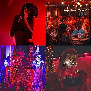 Anivona C7 Red LED Light Bulb, 1.5W S6 Red Colored Lightbulb, for LED Christmas Lights Deco, Party, 15W Incandescent Equivalent Night Light Mini LED Bulb, E12 Base, 4 Pack