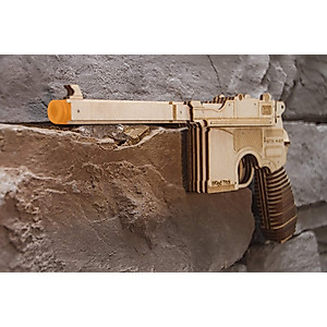 Wood Trick Wooden Toy Guns Set with Targets Shooting Range, Pistol Toy Guns for Kids Set - 3D Wooden Puzzle for Adults and Teens