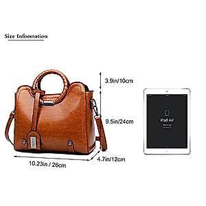 Segater® Fashion Women Purses and Handbags Ladies Designer Satchel Oil Wax Leather Handbag Tote Bag Shoulder Bags For Work Shopper Travel