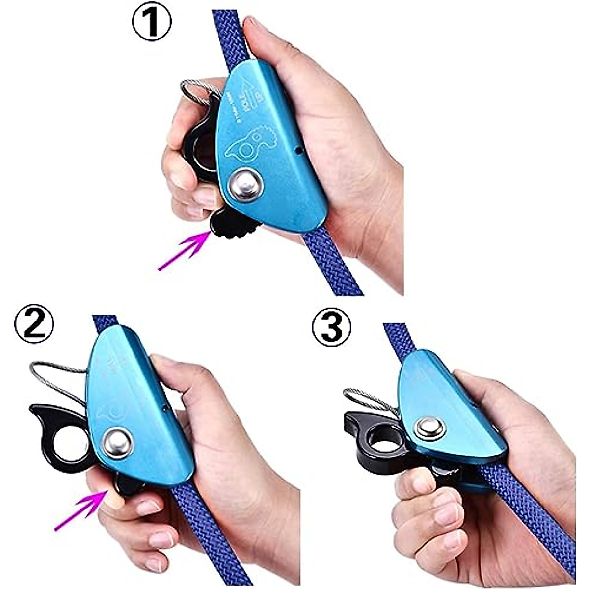 Arborist Flipline for Climbing Tree, 1/2'' x 8 ft Steel Wire Core Tree Lanyard Flipline Kit W/Lock Carabineer, Rope Grabber, Steel Swivel Snap Hook - Heavy Duty, Low Stretch, Cut Resistant