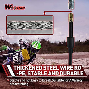 WOOSTAR 39.76" Front Brake Cable with Adjuster Replacement for 50cc 70cc 90cc 110cc 125cc ATV 4 Wheeler Quad Scooter