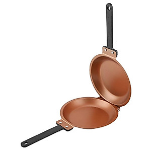 Pancake Maker,Pancake Maker, Dishwasher Safe Specialty Anthracite Nonstick Copper Double Pan Omelette Pan Flip Pan For Home Kitchen