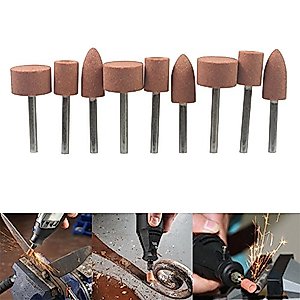 Carving Expert 9pcs Abrasive Mounted Stone For Dremel Rotary Tools Grinding Stone Wheel Head Dremel Accessories 1/8 Inch Shank
