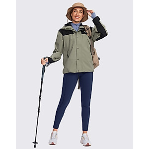 G Gradual Women's Fleece Lined Winter Leggings with Pockets Water Resistant High Waisted Thermal Warm Pants Running Hiking(Navy,S)