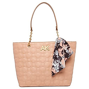 Anne Klein womens E/W Anne Klein Quilted E W Tote, Dusty Rose, One Size US