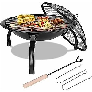 Grill Heater Grills Round Fire Pit Small Barbecue Stove Charcoal Grill Patio Camping Picnic Burner Outdoor Portable