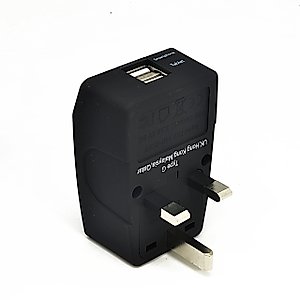 Ceptics UK Travel Adapter Plug with USB , Dual USB with 2 Inputs - Perfect for Traveling to England, Hong Kong, Uae, Dubai (Type G)