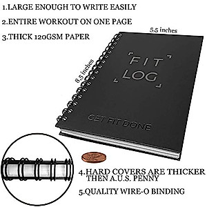 Undated Fitness Log Book & Workout Planner - Designed by Experts Gym Notebook, Workout Tracker, Exercise Journal for Men Women