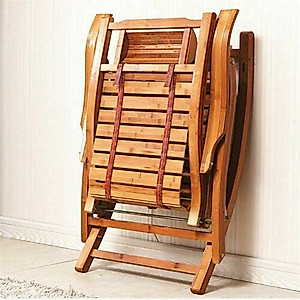 MAXCBD Desk Chair Side Chairs Portable Rocking Chair Bamboo Living Room Porch Patio Balcony Armrest Chair Seat Dining Room Chair