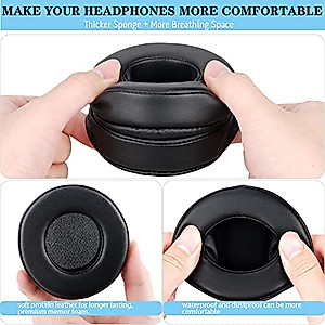 Hesh2 Wireless Earpads,Replacement Ear Pads Cushion for Skullcandy Hesh& Hesh2 Wireless Over-Ear, Softer Durable Leather and Comfortable Sponge,Hesh 2 Pads-(Black)