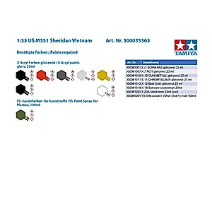 Tamiya 35365 1/35 US Airborne Tank M551 Sheridan Plastic Model Kit