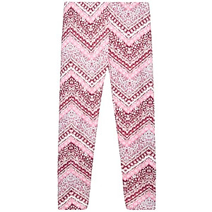 Instagirl Girls' Leggings Set - 3 Piece Sherpa Fleece Cardigan Hoodie Jacket, T-Shirt, and Leggings (Size: 7-12), Size 7/8, Berry Heart