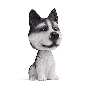 pulunto Resin Bobbing Head Dog Car Ornaments, Mini Bobblehead Puppy Figures Dashboard Crafts Gift Decor for Car Vehicle Desk Tabletop Office