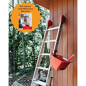 HANDy Paint Products Pro-Go Bucket Paint and Tool Bucket with Brush Holder That Attaches to Most Ladders, 1 Gallon, Red