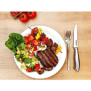 Svensbjerg Steak Knife Set, Serrated Steak Knives, Dinner Knives, Knife Set with Covers, Stainless Steel | SB-SK101