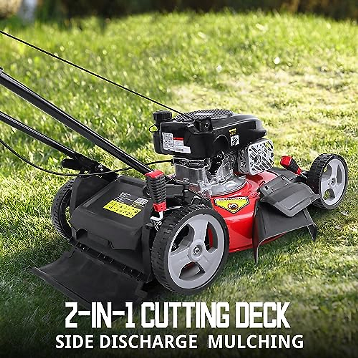 PowerSmart Self Propelled Gas Lawn Mower, 20-inch Push Mower Gas Powered 3-in-1 with 144cc 4-Stroke Engine DB2321CR