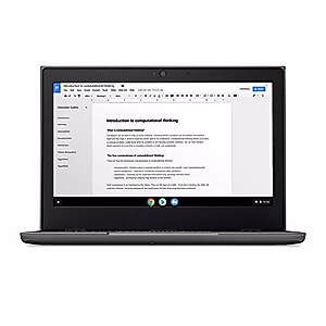 Lenovo 100E Chromebook 2ND Gen Laptop, 11.6" HD (1366 X 768) Display, MediaTek MT8173C Processor, 4GB LPDDR3 RAM, 16GB eMMC TLC SSD, Powervr GX6250, Chrome OS, 81QB000AUS, Black