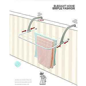 ZyHMW Clothes Airer 1PC Folding Adjustable Drying Rack Clothes Outdoor Pole Airer Balcony Telescopic，Folding Airer (Size : 50x28cm) (Size : 55x34cm)