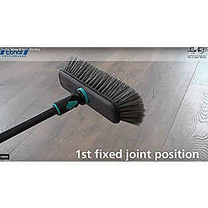 Swiss UX Move Broom Smokey Full Horse Hair with 5 Piece Aluminum Handle, by Nessentials