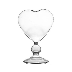 Ochine Crystal Wine Glass Set Heart Shaped Cup Creative Cocktail Glass Coffee Mug Tea Cup Cappuccino Cup Romantic Glassware for Valentines Day Decor Anniversary Wedding Party Supplies Home Decor