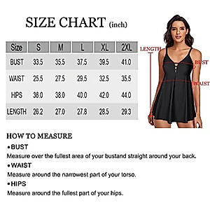 Omichic Womens Tummy Control Swimderss Two Piece Tankini Swimsuits Flowy Bikini Bathing Suits Tank Top with Boyshorts Swimwear