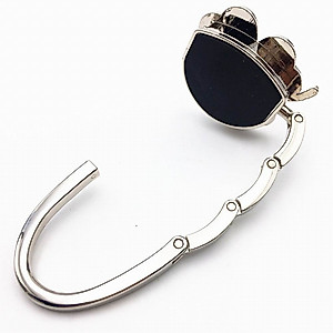 ROFLYER Four Leaf Clover Design Foldable Handbag Hanger Folding Purse Table Hook Holder, with Velvet Pouch(Green)