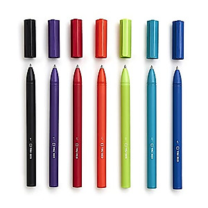 STAPLES Tru Red Quick Dry Gel Pens Med Point 0.7Mm Asst 12/Pack