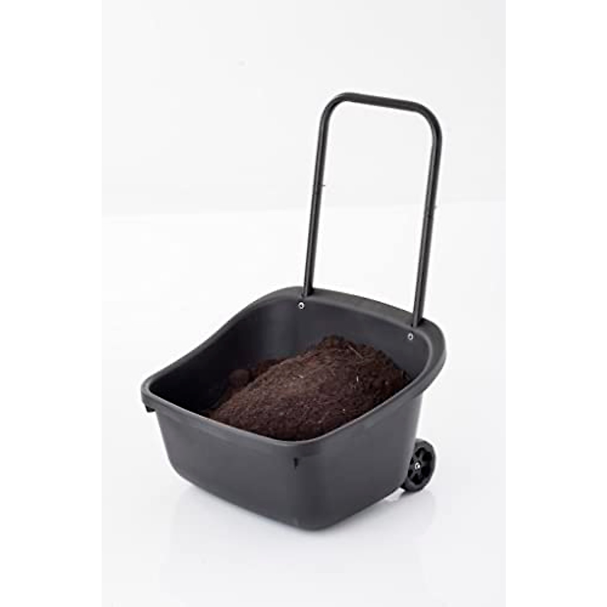 MAZE 48 Gallon Geared Two Compartment Compost Tumbler and MAZE Compost Cart