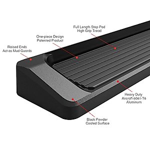 APS Running Boards (Nerf Bars Side Steps Bars) Compatible with Jeep Wrangler JL 2018-2024 2-Door (Factory sidesteps or Rock Rails Have to be Removed) (Black Powder Coated Running Board Style)