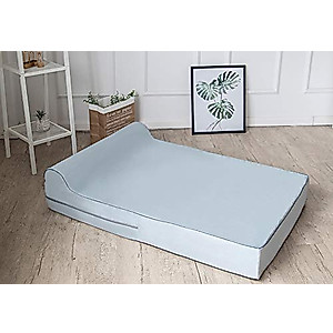 Jumbo Orthopedic Dog Bed - 7-inch Thick Memory Foam Pet Bed with Pillow With Removable Cover & Free Waterproof Liner - For Large Breed Dogs