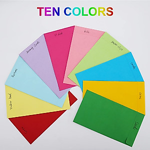 100 Pack Colorful Cash Envelopes 6.7x3.5 Fit for 100 Envelope Money Saving Challenge, Large Money Envelopes for Cash, Budgeting, Check, Coin, Tickets, Jewelry, small items & collectables