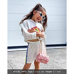 mibasies Kids Purse Toddler Gifts for Little Girls Crossbody Purses Presents (Lambskin pink), mini