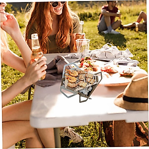 Yardwe Picnic Grill Mini Grill Stove Stainless Steel Lotus Lightweight Grill