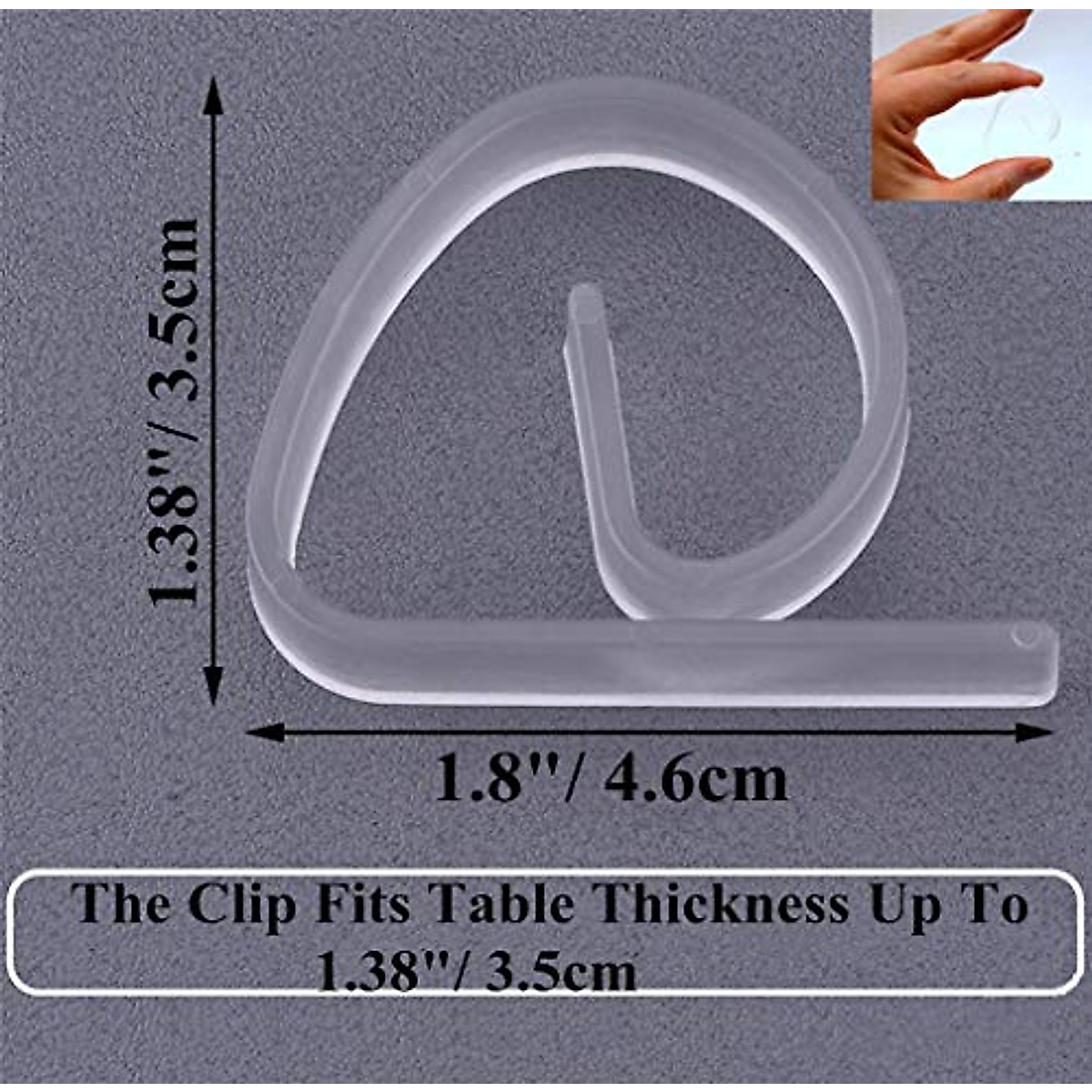 DurReus Clear Plastic Tablecloth Clips Outdoor Party Picnic Table Cover Clamps Household Table Cloth Holders(48 Pack)