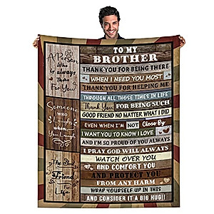 CIUGOIG Gifts for Brother Blanket Valentines Day Gifts for Brother Gifts for Adult Men Brother Birthday Gifts from Sister 50"x60"