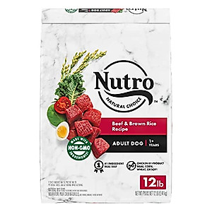Nutro Natural Choice Adult Dry Dog Food, Beef & Brown Rice Recipe Dog Kibble, 12 lb. Bag