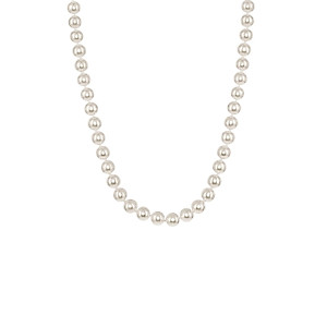 14K Gold AAAA White Japanese Akoya Cultured Pearls 18" Silk-Knotted Strand Pearl Necklace - Choice of Pearl Size & Clasp Gold Color (Yellow Gold, 6-6.5mm)