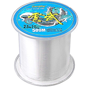 547 Yards Clear Fishing Line, Monofilament Fishing Wire Invisible Nylon Fish String for Hanging Decoration Balloon Garland