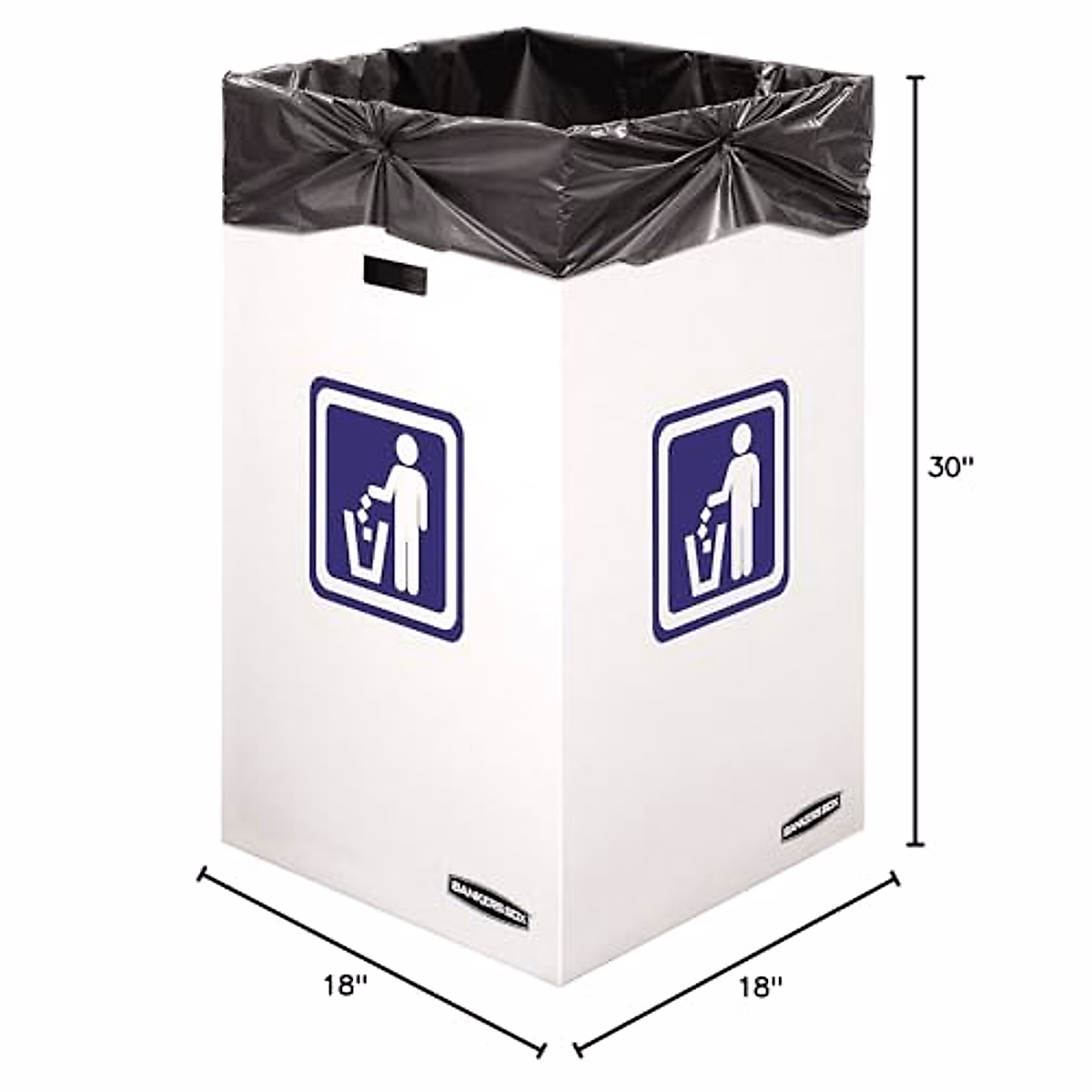 Bankers Box 10 Pack 42 Gallon Corrugated Cardboard Trash and Recycling Containers