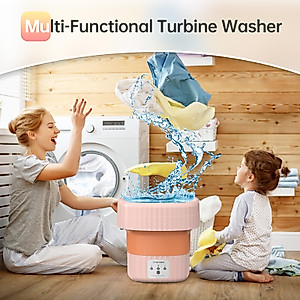 Mini Washing Machine, 6L Portable Washing Machine, Compact Foldable Mini Washer for Small Clothes Baby Clothes Underwear Socks Towels Toys Apartment Dormitory RV Camping Travel Laundry