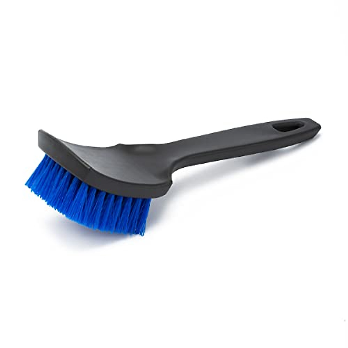 Car Brush for Wheel & Tire Cleaning, Carpet Brush for Car / Truck, Tough Scrub Brush for Tub, Shower with Stiff Bristles, Black/Blue, 1pcs