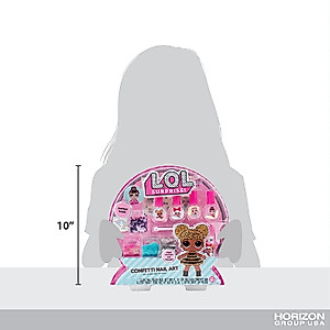 L.O.L. Surprise Confetti Nail Art by Horizon Group USA,Make Custom DIY Nail Polishe.Add tattoos, Glitter, Gemstones & More.Secret Reveal Surprise Inside.Multi Colored