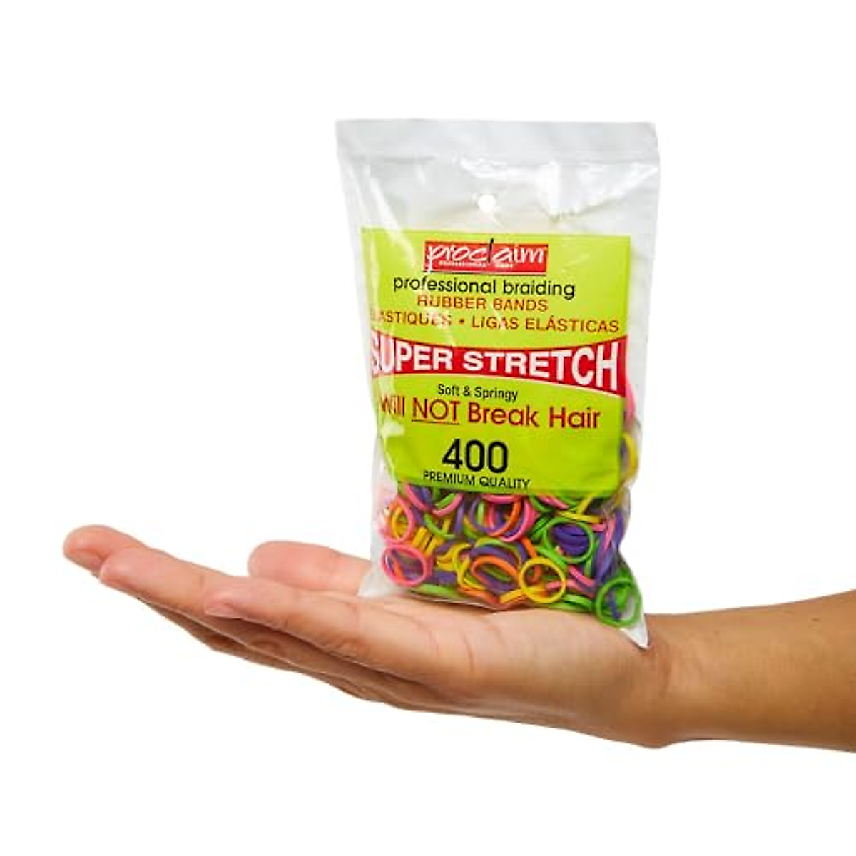 Proclaim Rubber Bands Assorted Brights 400 Count Assorted Brights
