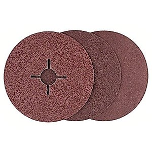 Bosch 12 pcs. Fibre Sanding Disc Set (Aluminium Oxide, Ø 125 mm, Accessories for Angle Grinders)