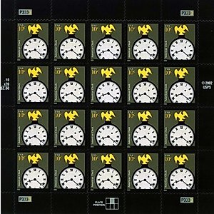American Clock Pane of 20 x 10 cent U.S. Stamps