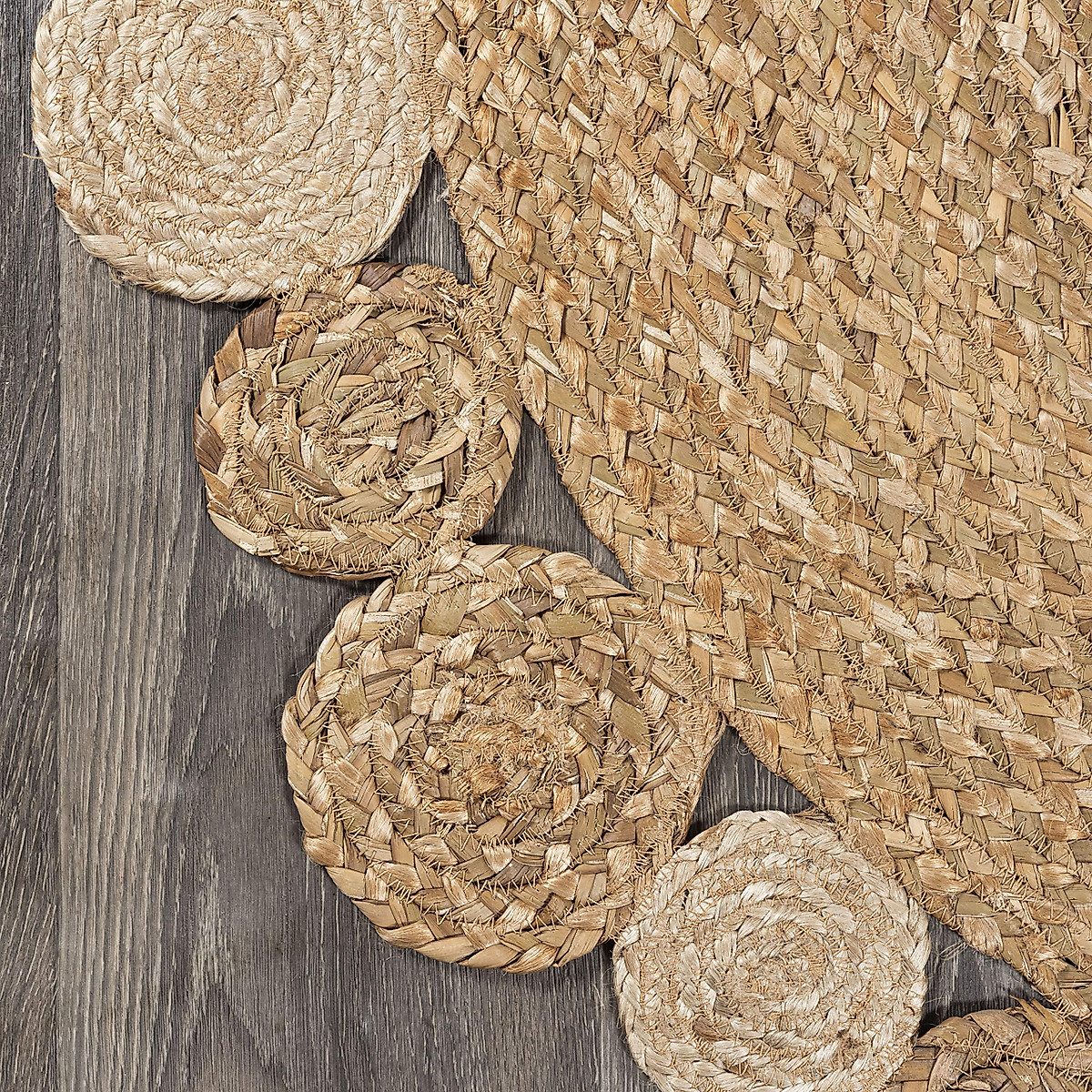 JONATHAN Y RNF102A-5R Eden Round Natural Jute Hippie Circle Indoor Area-Rug, Natural Fibers, Geometric, Bohemian Easy-Cleaning,Bedroom,Kitchen,Living Room,Non Shedding, Natural, 5' Round