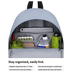 HotStyle SIMPLAY+ Classic Mini Backpack Small Travel Bag, Plain, Light Grey