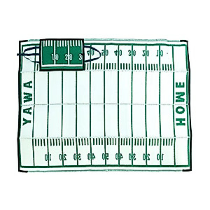 Camco 5'x 6-1/2' Handy Mat with Strap | Ideal for picnics, Beaches, RVing and outings | Weather-Proof | Football Field Print (42819)
