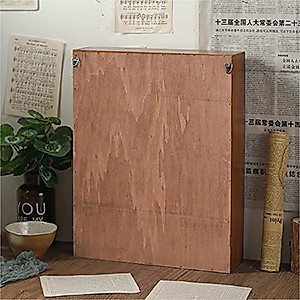Gdrasuya10 Wooden Floating Shelves, Rustic Shadow Box Display Shelf with 9-Slot Retro Display Storage Rack Shelf with 2 Drawers for Kitchen Bedroom